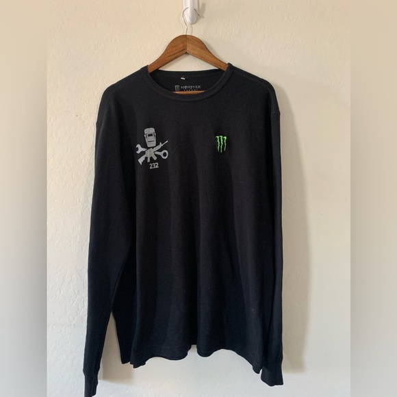 Monster Energy | Shirts | Monster Energy Drink Black Long Sleeve Shirt ...